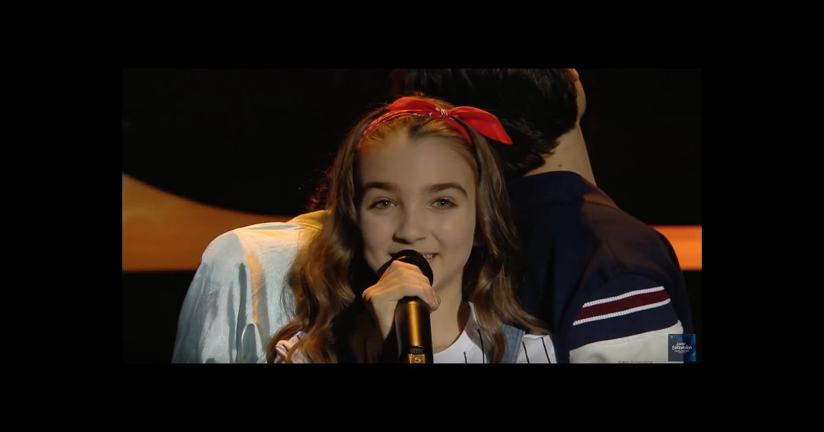Angelina à l'Eurovision Junior le 25 novembre 2018 sur France 2 ...