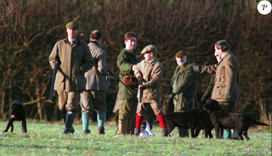 Le prince Charles, ses fils Harry et William, le prince Edward, en ...