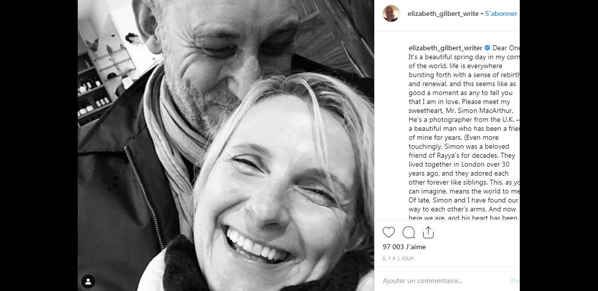 Photo : Elizabeth Gilbert annonce avoir retourvé l'amour auprès de ...
