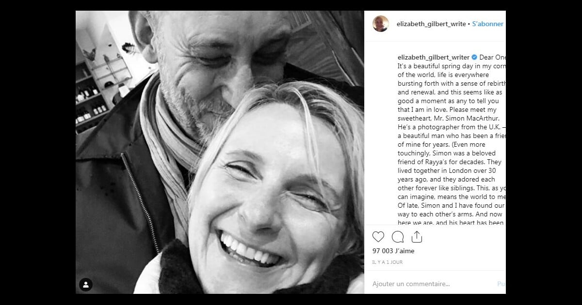 Elizabeth Gilbert en couple avec un ami proche de sa compagne, morte d ...