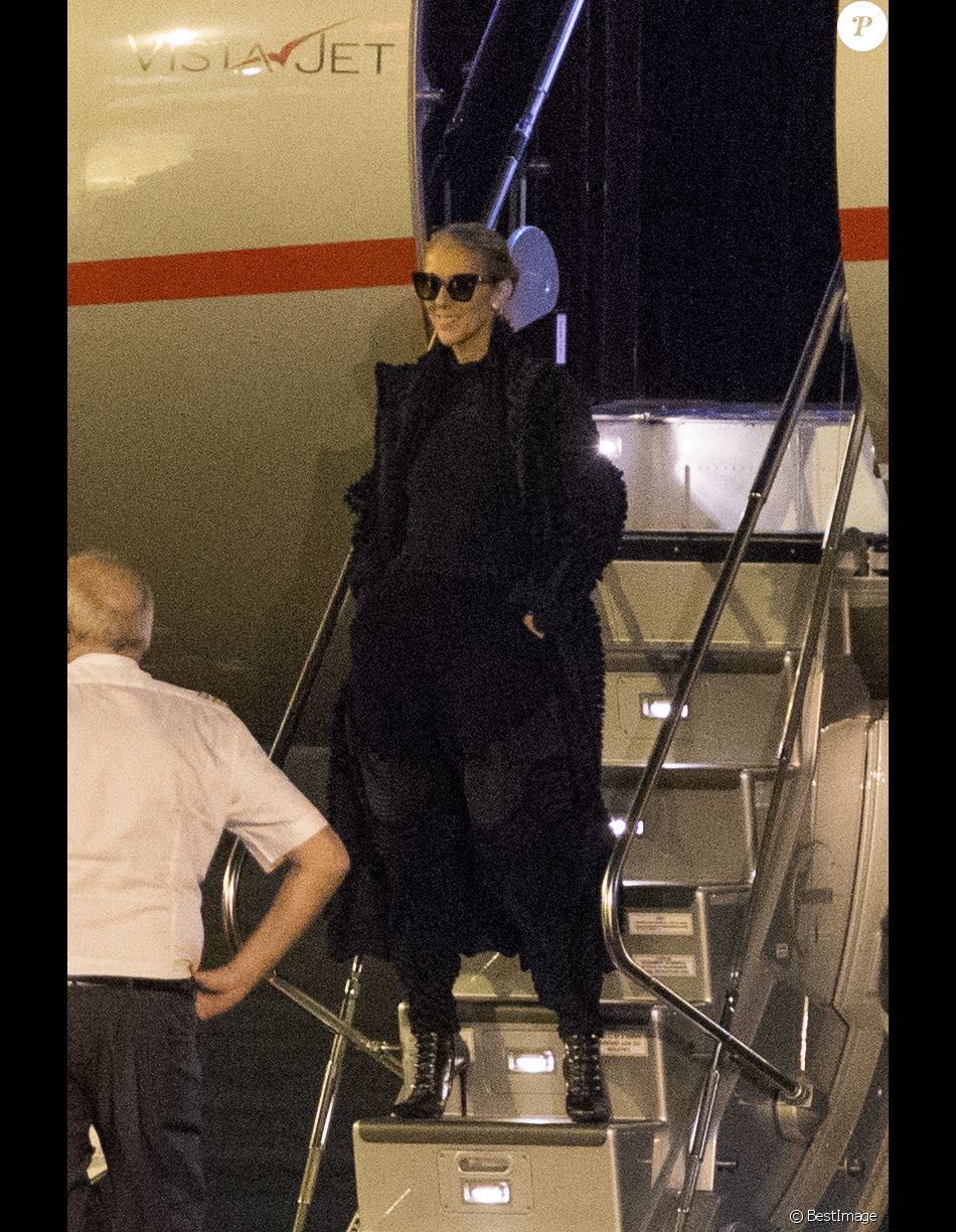 Exclusif Celine Dion Salue Ses Fans à Laéroport Avant De Monter Dans