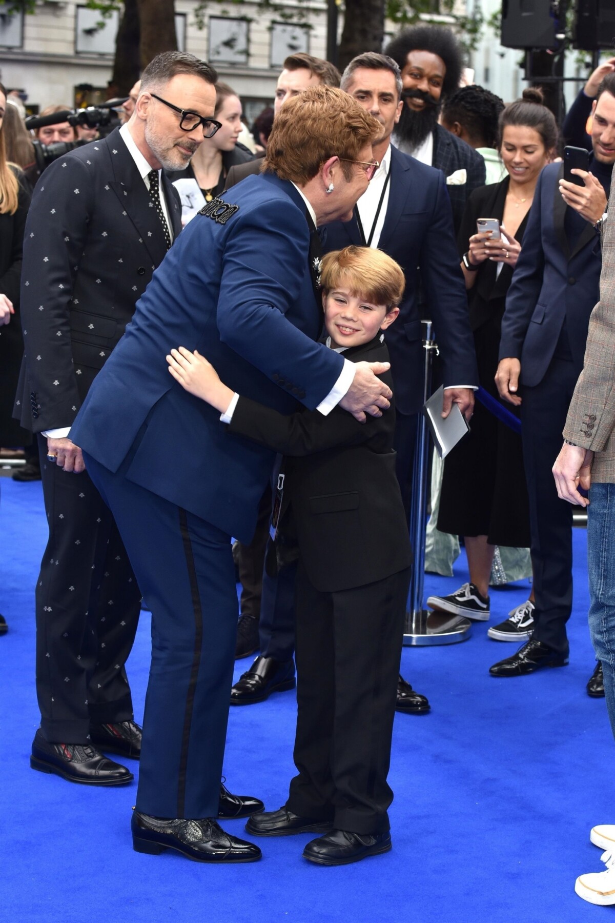 Photo : Sir Elton John, son mari David Furnish, Matthew Illesley à la ...
