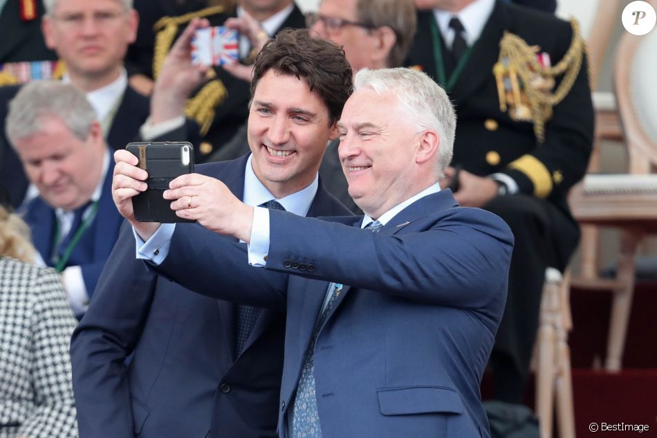 Le premier ministre du Canada Justin Trudeau - Cérémonie à Portsmouth ...
