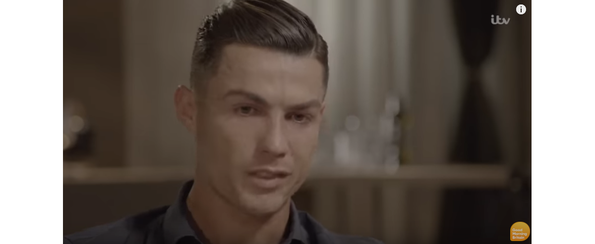 Photo : Cristiano Ronaldo en pleurs lors d'une interview accordée à ...