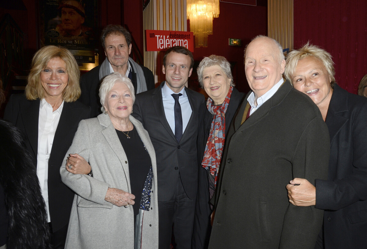 Photo : Emmanuel Macron avec sa femme Brigitte Trogneux, Line Renaud ...