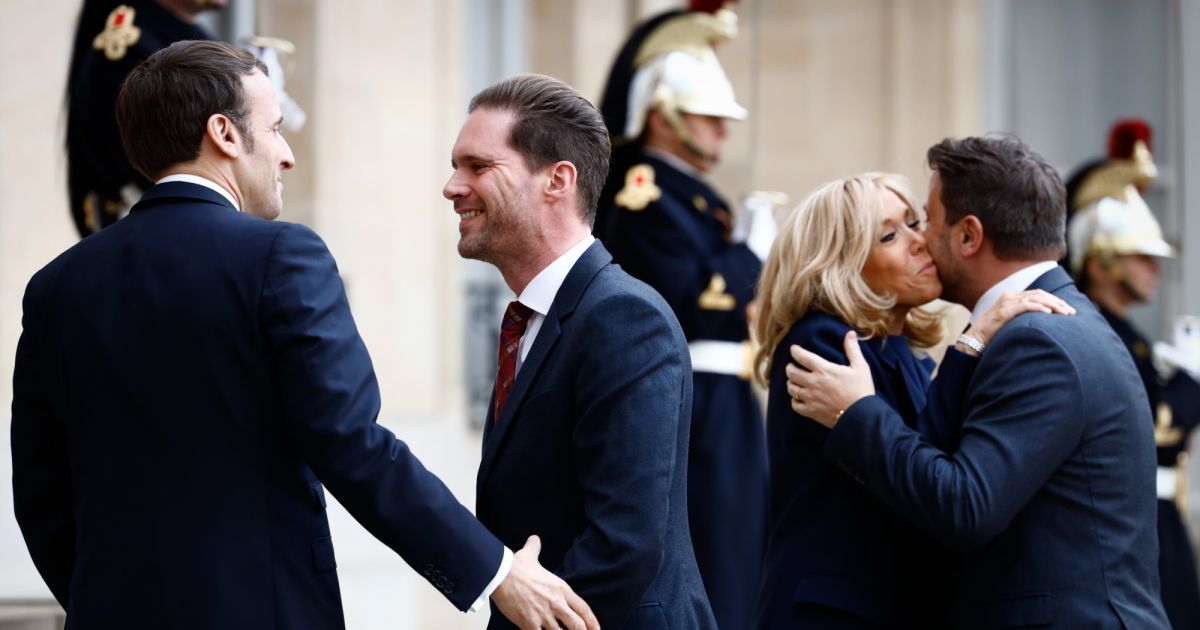 Le président Emmanuel Macron, Gauthier Destenay, mari de Xavier Bettel ...