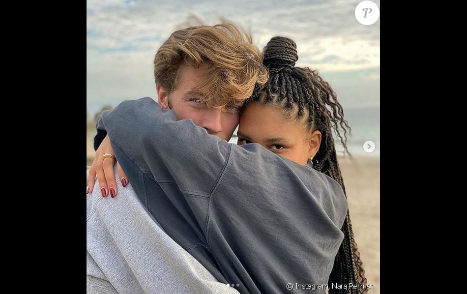 Lucky Blue Smith et son épouse Nara Pellman. Janvier 2020. - Purepeople