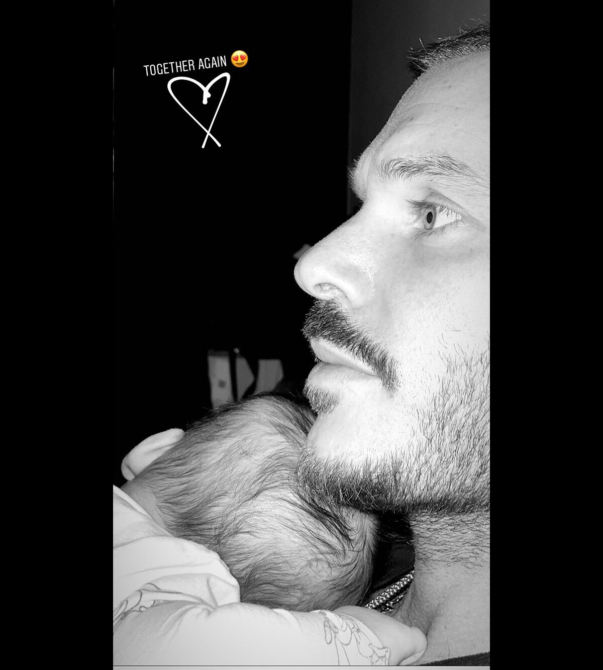 Photo : M. Pokora et son fils Isaiah le 28 février 2020. - Purepeople