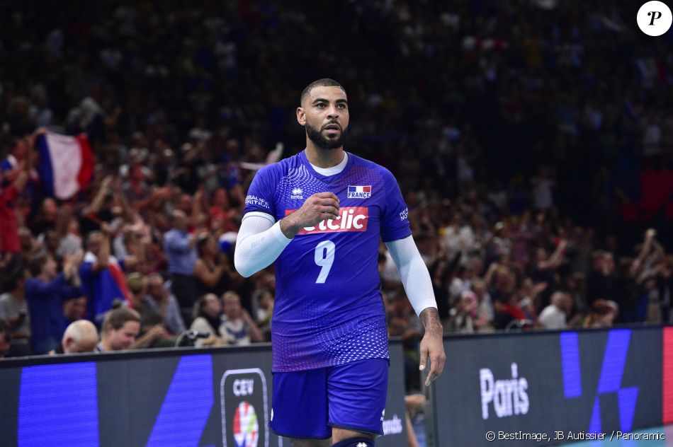 Earvin Ngapeth lors du match France - Serbie à l'Euro Volley 2019 ...