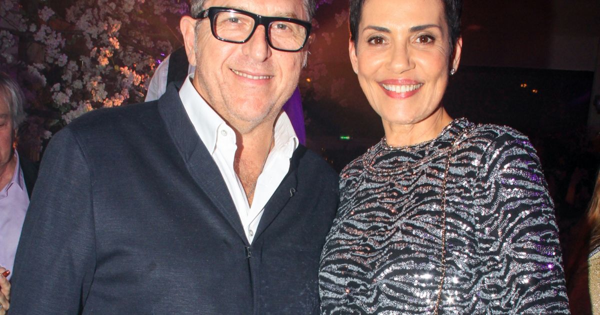 Cristina Cordula et son mari Frédéric Cassin pendant la soirée Kenzo ...