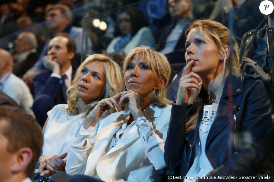 Brigitte Macron et ses filles Laurence Auzière Jourdan (cardiologue) et ...