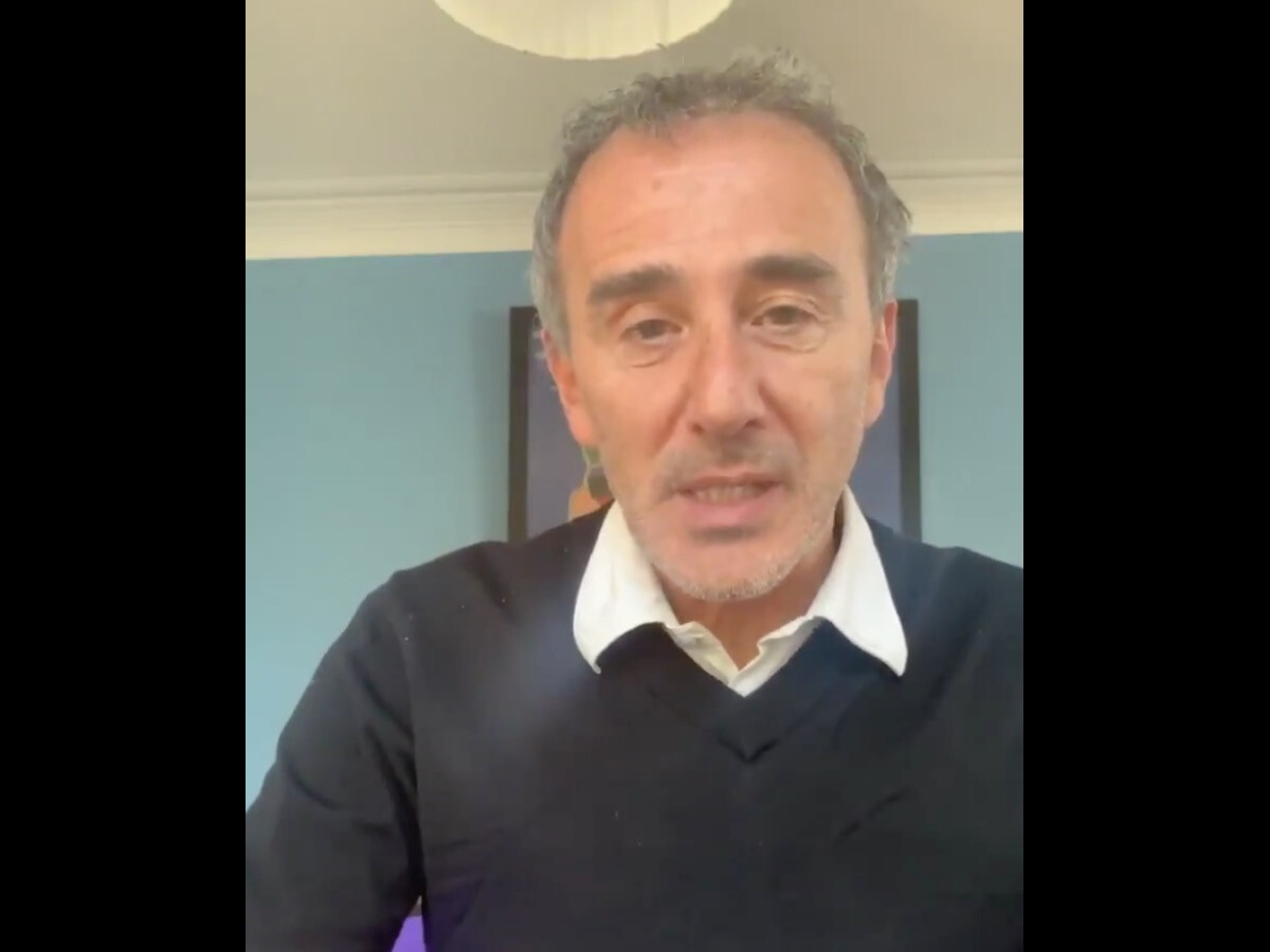 Photo : Elie Semoun et son appel à l'aide. Twitter. Le 14 avril 2020 ...