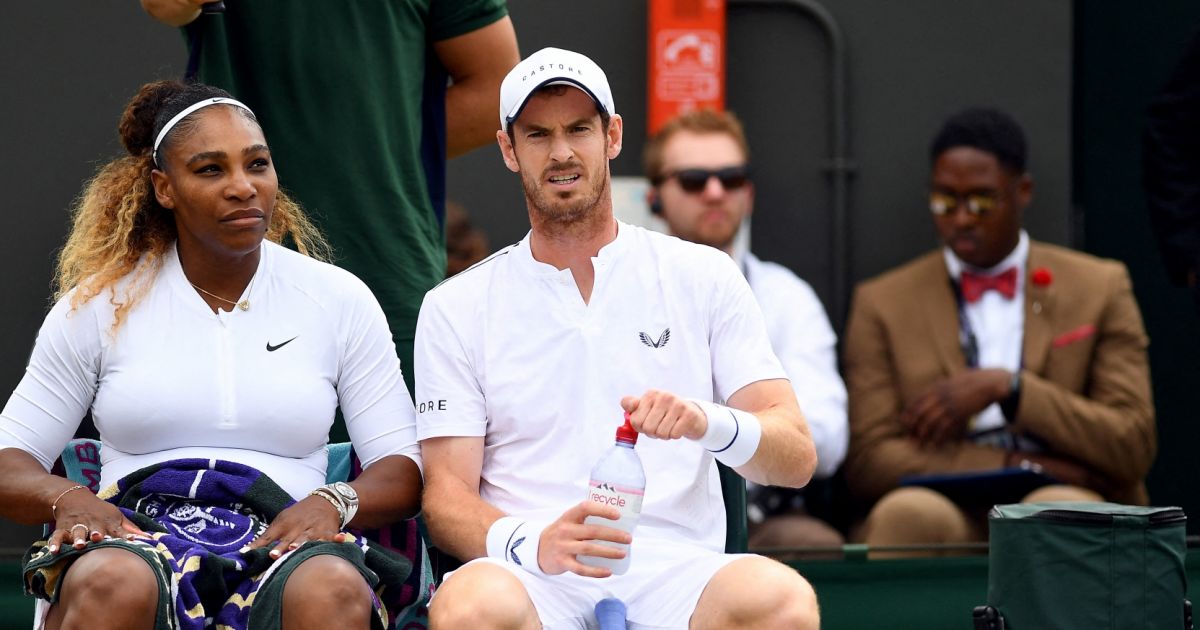Serena Williams et Andy Murray lors de leur match contre Raquel Kops ...