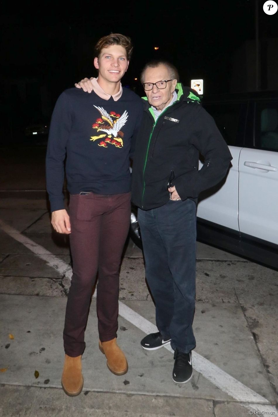 Larry King dîne avec son fils au restaurant Craig de West Hollywood le ...