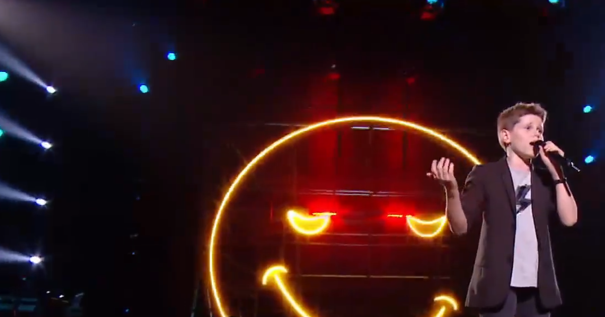 Timéo lors de la demi-finale de The Voice Kids 2020, samedi 3 octobre ...