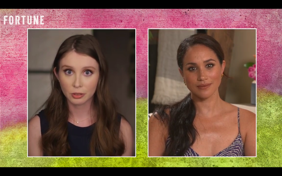 Vidéo : Meghan Markle en visioconférence avec le magazine américain ...