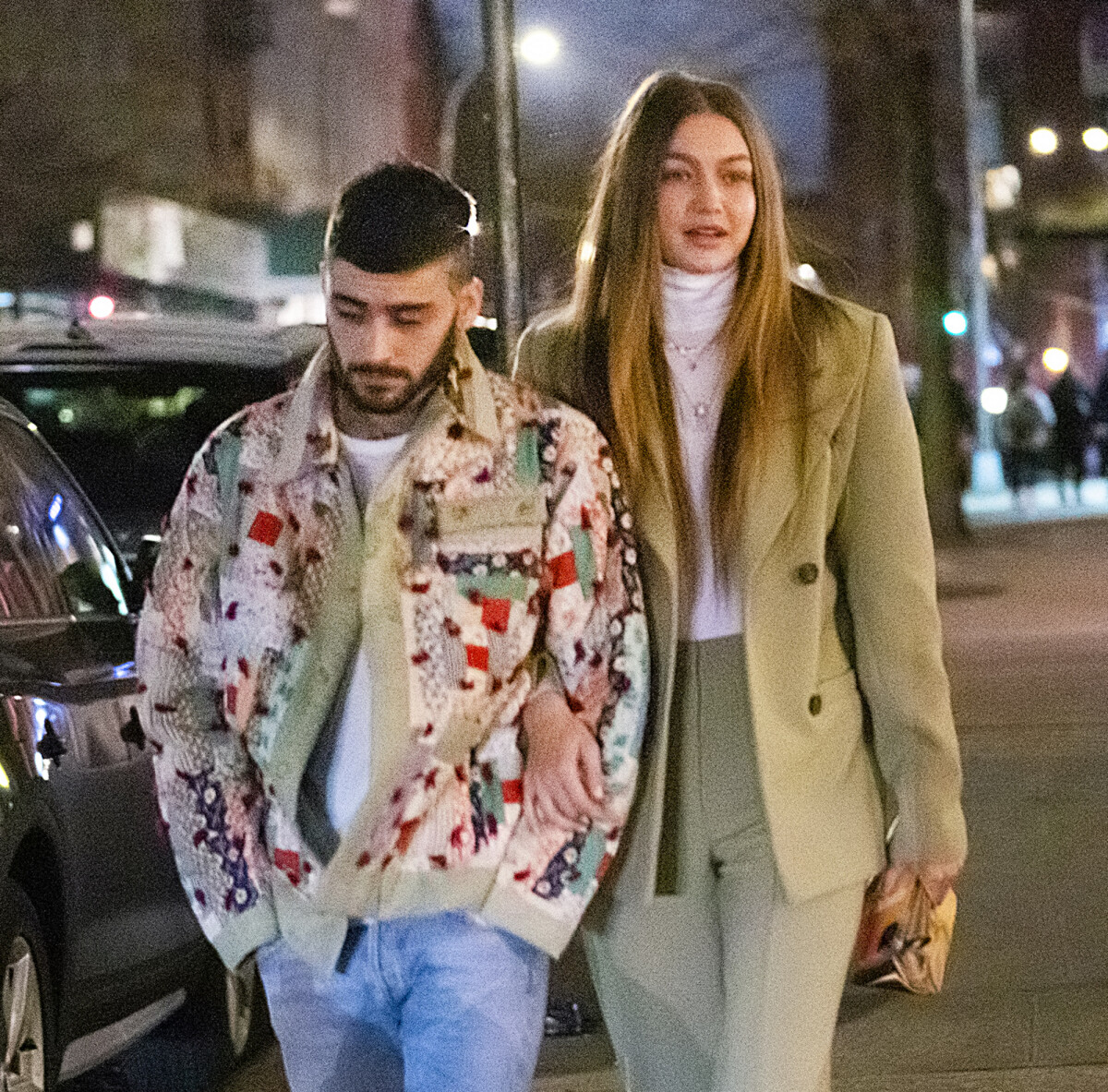 Photo : Gigi Hadid et Zayn Malik sont allés dîner au restaurant IL Buco avec B. Hadid et D. Lipa ...