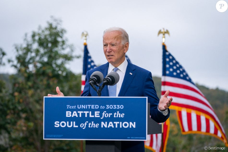 Le candidat du parti démocrate Joe Biden en campagne à Warm Springs en ...