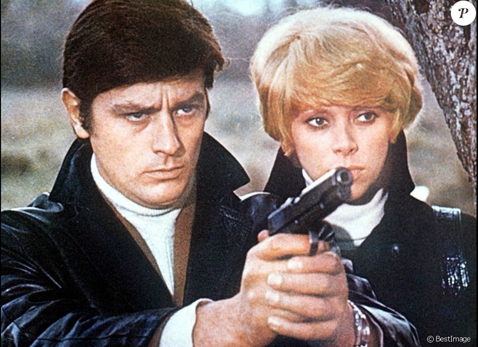 Alain Delon et Mireille Darc sur le tournage du film Jeff. 1969 - Purepeople