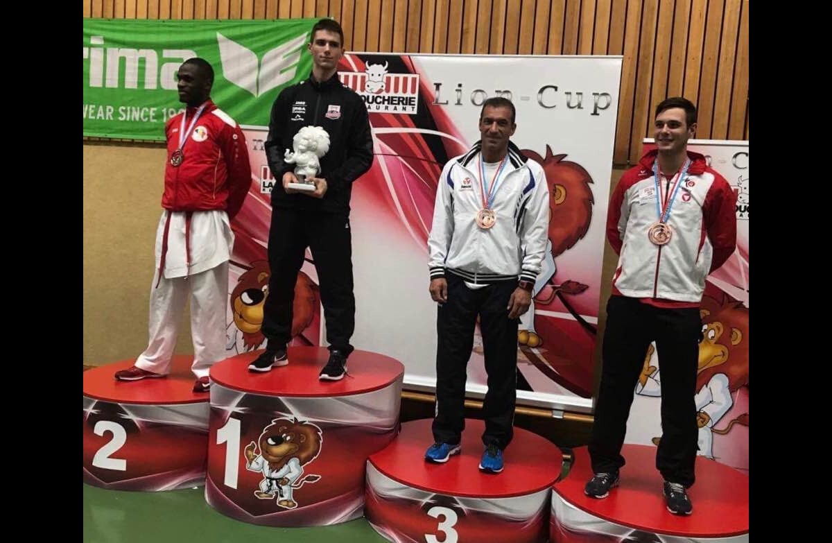 Photo : Christophe Pinna (3e) en septembre 2017. - Purepeople