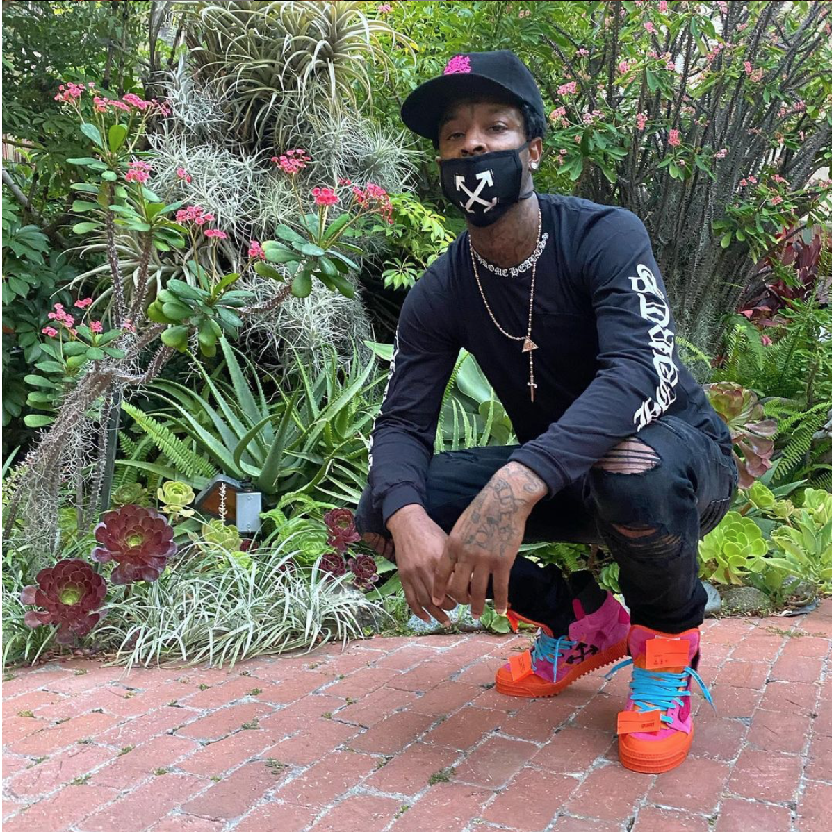 Photo : 21 Savage en juillet 2020. - Ode (Purepeople)