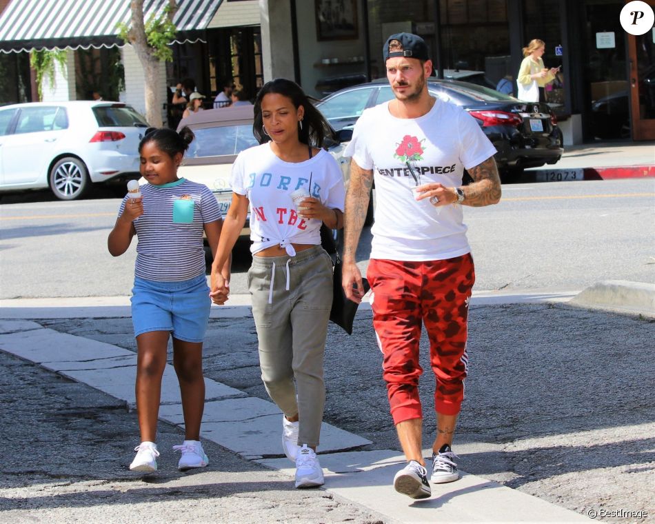 Matt Pokora, sa compagne Christina Milian enceinte et sa fille Violet ...