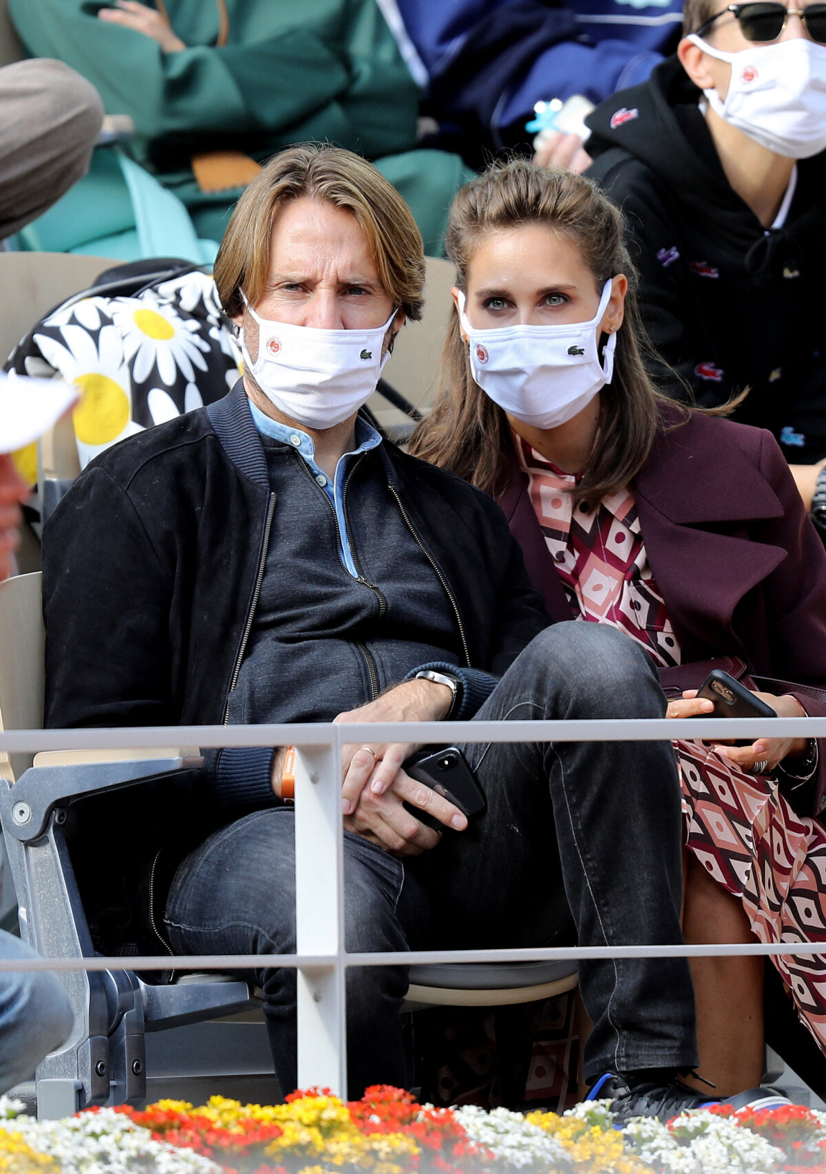 Photo : Mathieu Vergne et sa femme Ophélie Meunier dans les tribunes ...