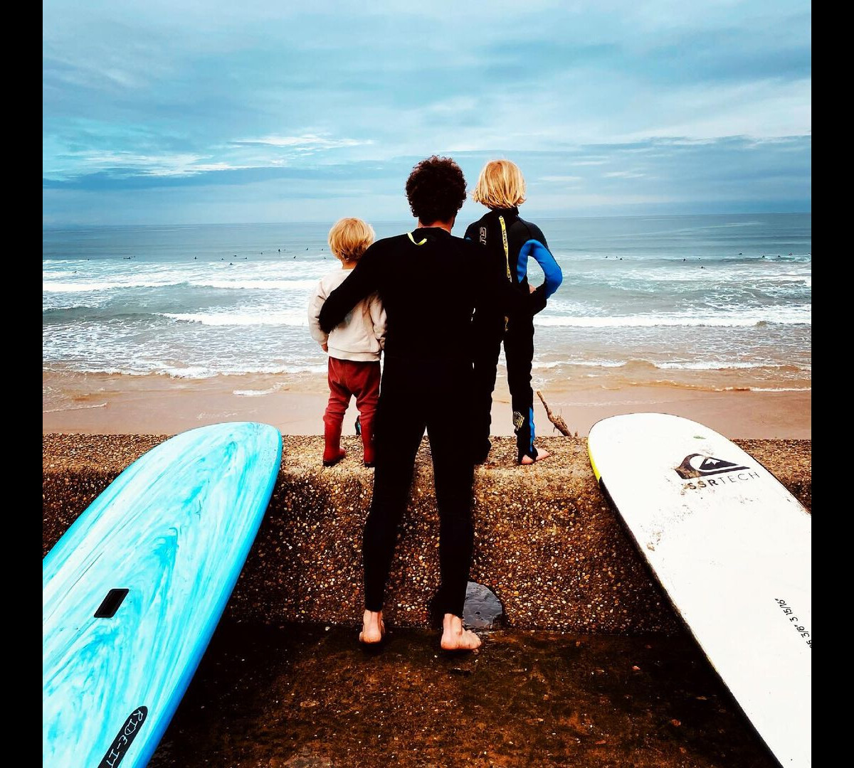 Photo : Jérémie Poppe et ses fils Marcus et Solal - Purepeople
