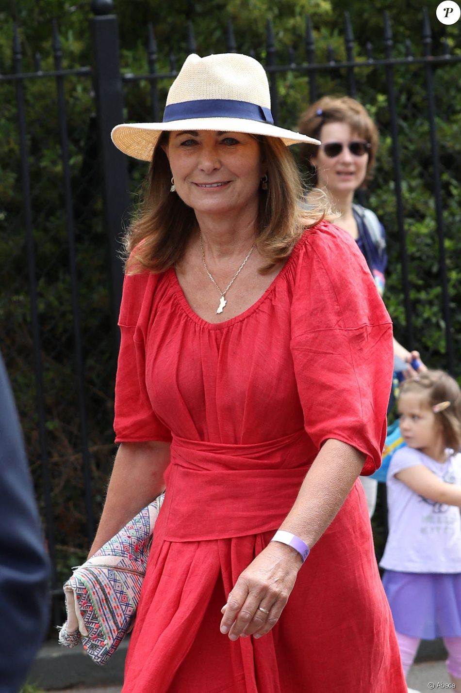 Carole Middleton au tournoi de Wimbledon à Londres, le 9 juillet 2021 ...