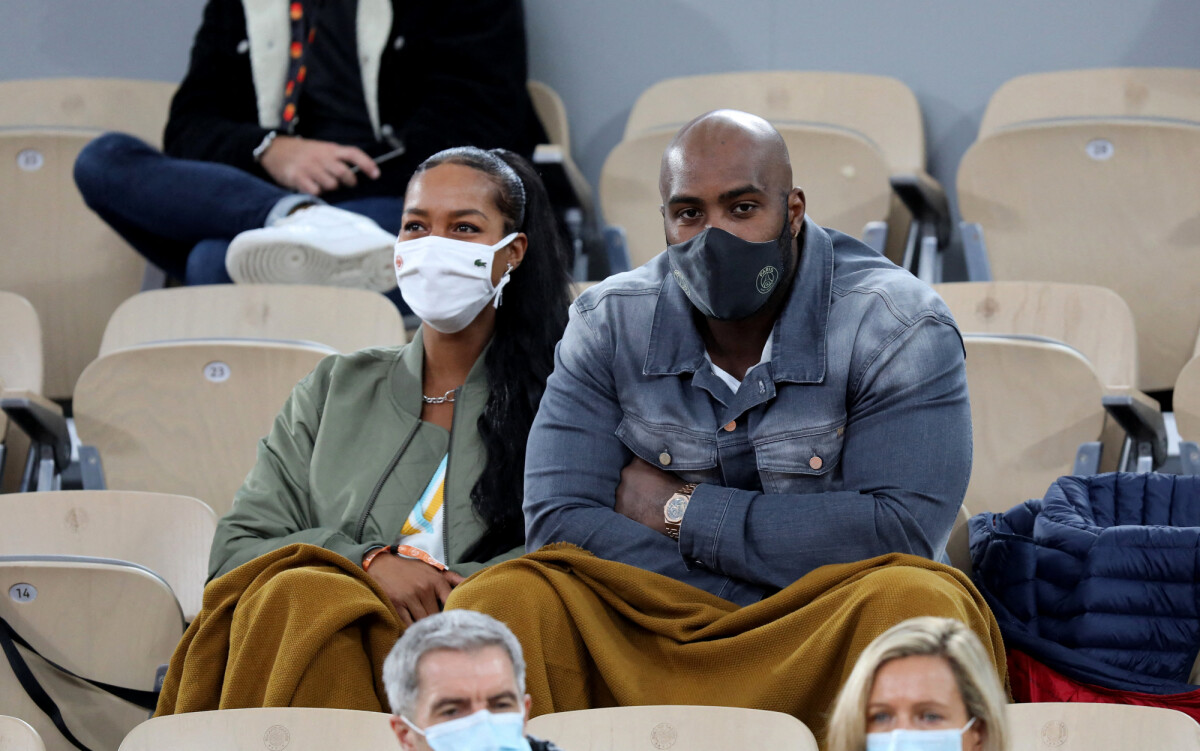 Photo : Teddy Riner et Luthna Plocus en tribune lors de la finale homme ...