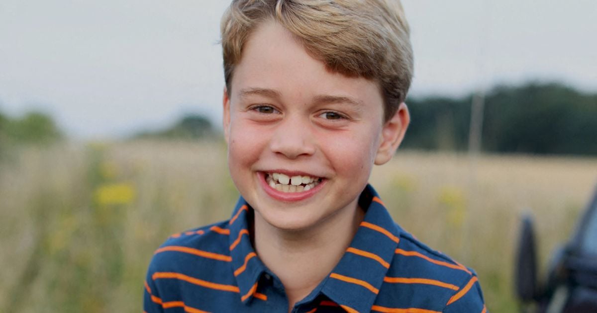 Portrait du prince George de Cambridge le jour de ses 8 ans. Londres ...