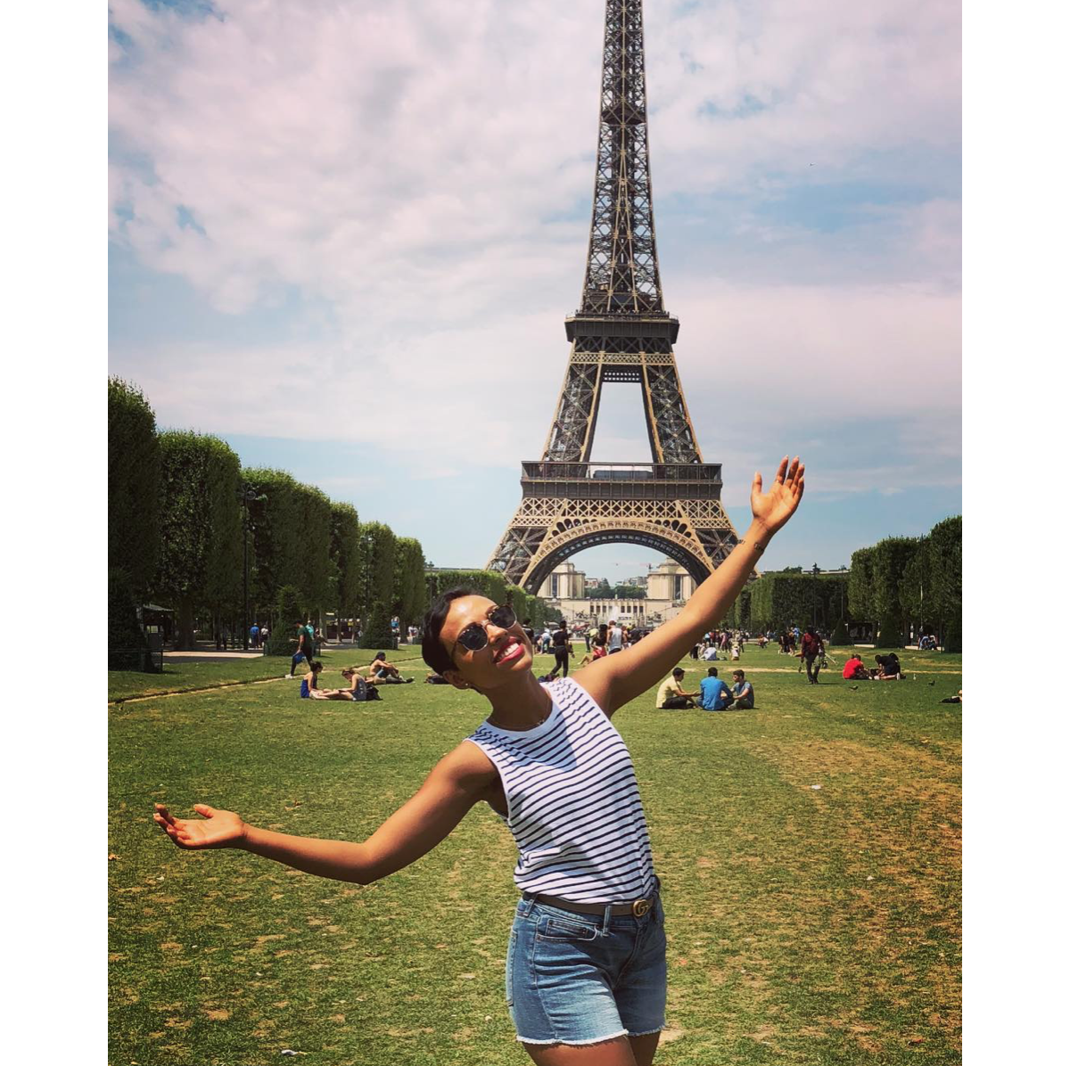 Photo : Nicole Hurst à Paris en juillet 2018. - Purepeople