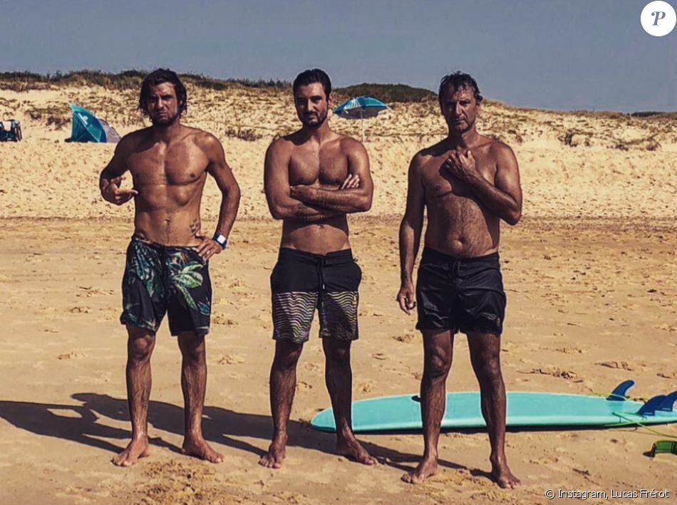 Lucas Frérot, Jérémy Frérot et leur papa. Novembre 2018. - Purepeople