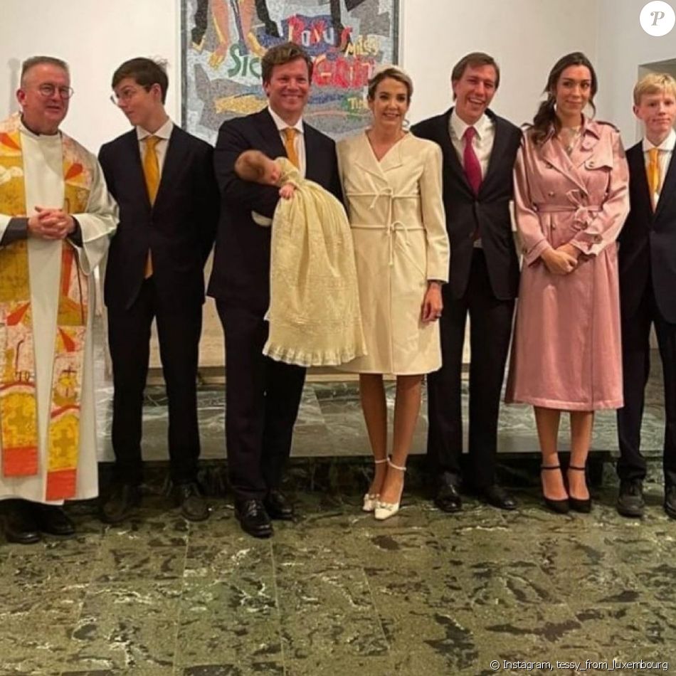 Tessy Antony de Nassau et son mari Frank Floessel au baptême de leur ...