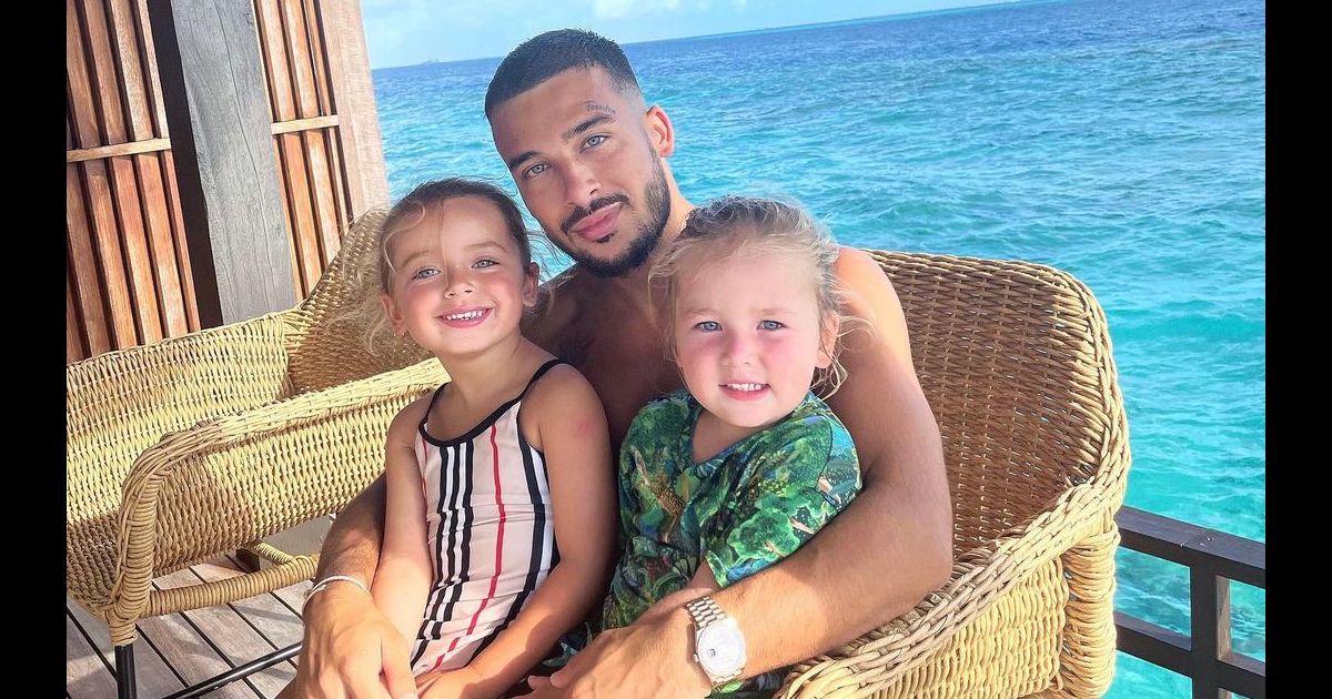 Laurent avec ses enfants Chelsea et Cayden - Purepeople