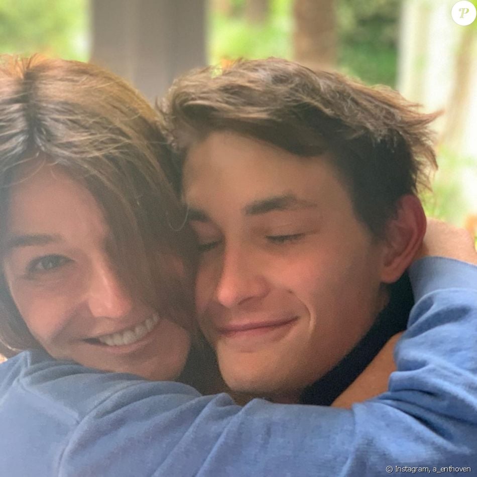 Carla Bruni et son fils Aurélien Enthoven sur Instagram, 2020. - Purepeople
