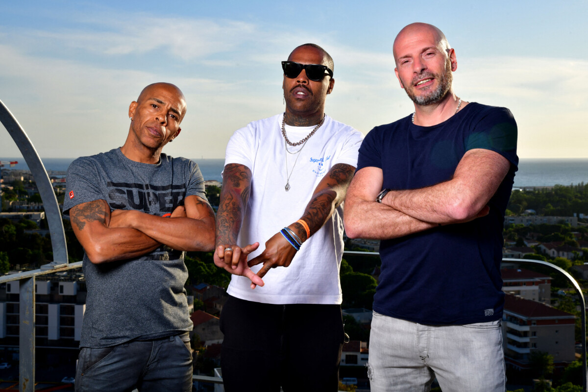 Photo : Shurik'n, Akhenaton (IAM) et Mat Bastard - Enregistrement de l'émission "Du son sur les ...