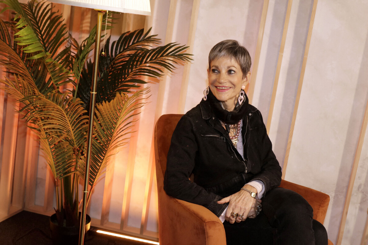 Photo : Portrait de Isabelle Morini-Bosc lors de l'enregistrement de l'émission "Chez Jordan" à ...