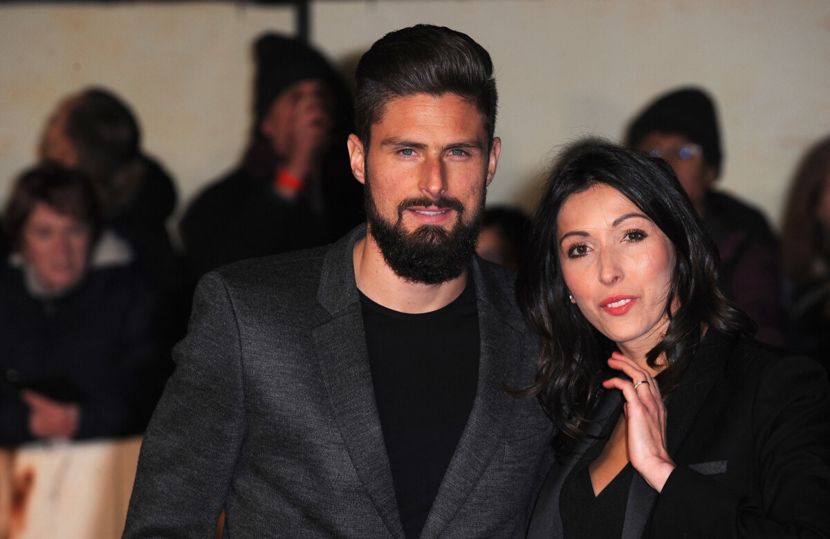 Photo : Olivier Giroud et sa femme Jennifer Giroud à la première de 'I ...