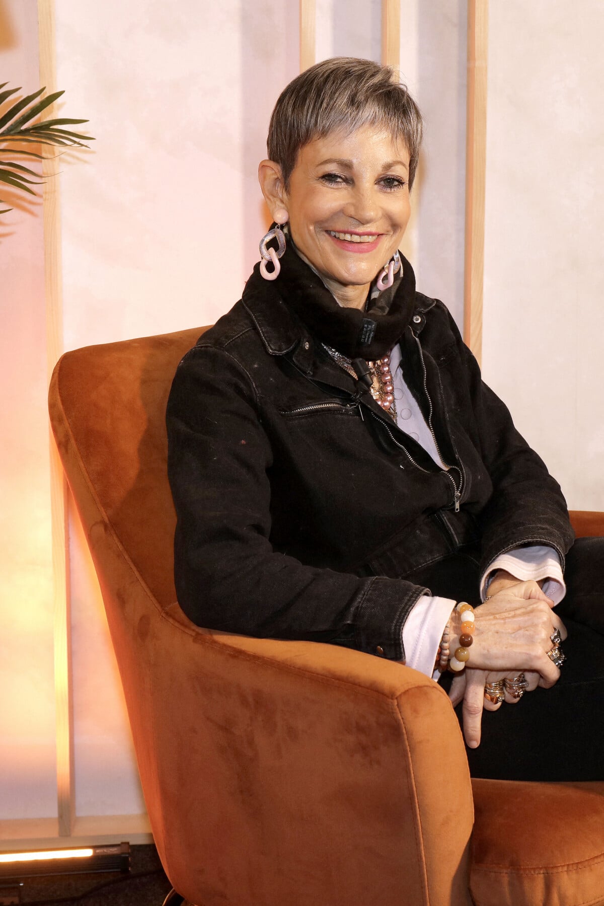 Photo : Portrait de Isabelle Morini-Bosc lors de l'enregistrement de l'émission "Chez Jordan" à ...