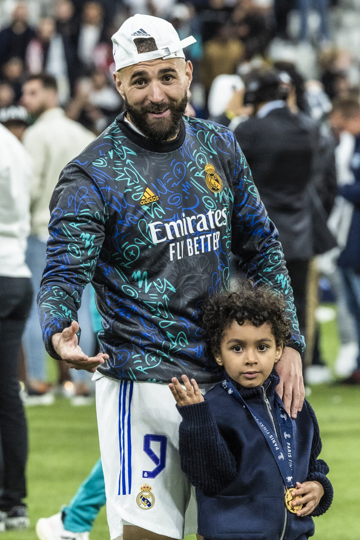 Photo : Karim Benzema et son fils Ibrahim - Les joueurs du Real Madrid ...