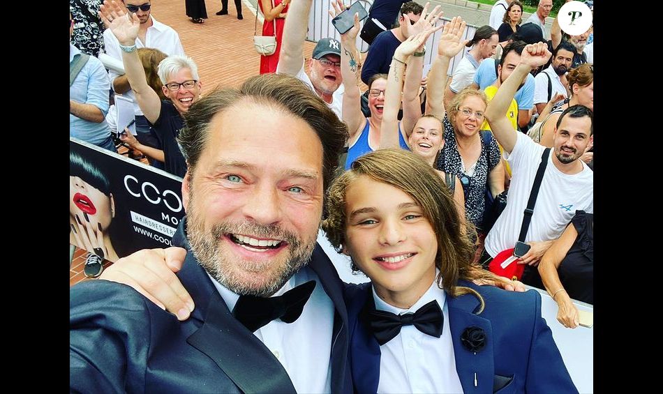 Jason Priestley et son fils Dashiell au Festival de Monte-Carlo ...