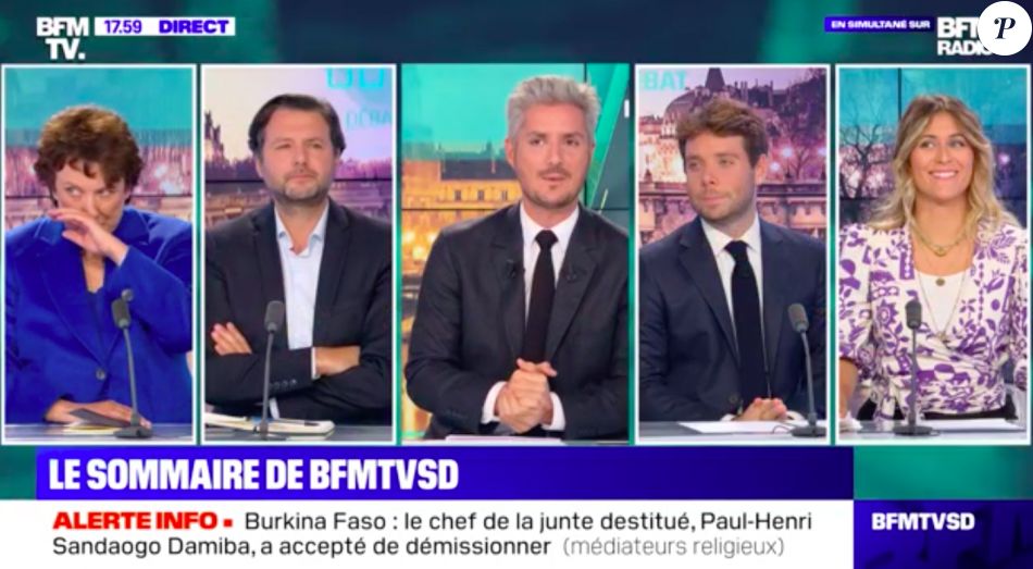 Flora Ghebali dans l'émission BFMTVVSD - Purepeople
