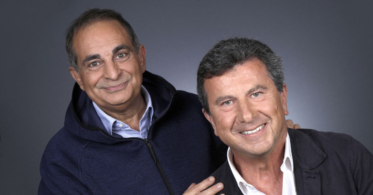 Portrait de Laurent Fontaine et Pascal Bataille, lors de l'enregistrement de l'émission Chez ...