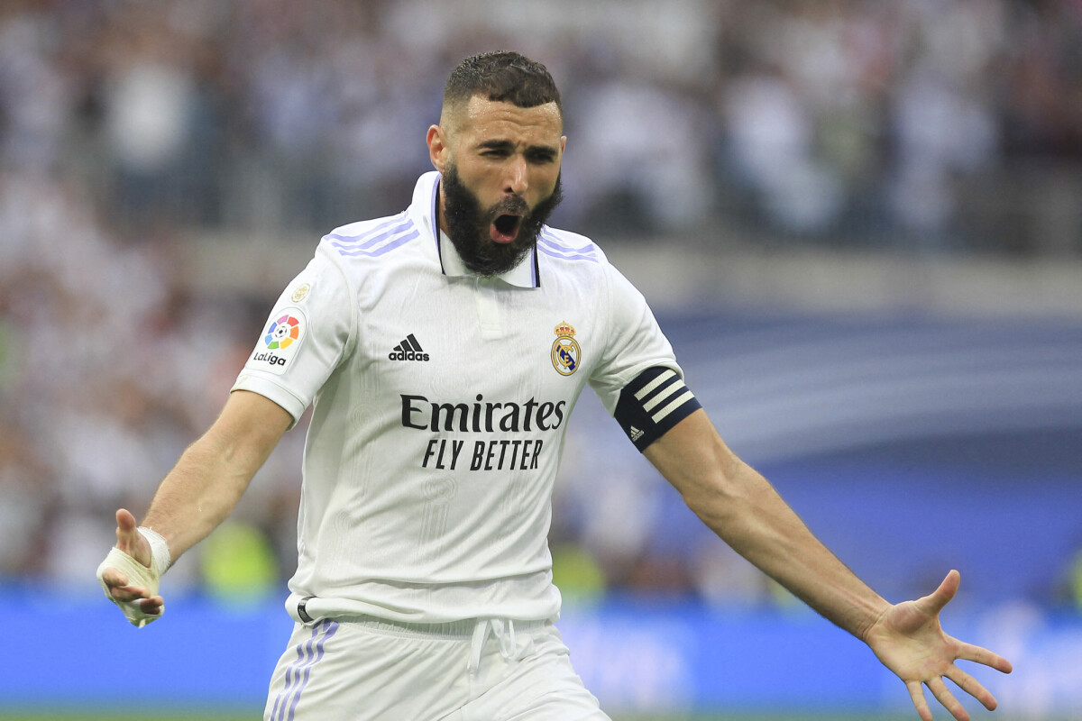 Photo : Karim Benzema lors du match entre le Real Madrid contre le FC ...