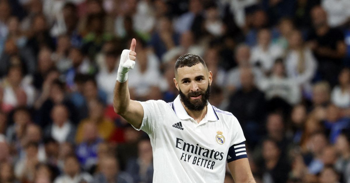 Karim Benzema lors du match Real Madrid - Osasuna à Madrid, le 2 ...