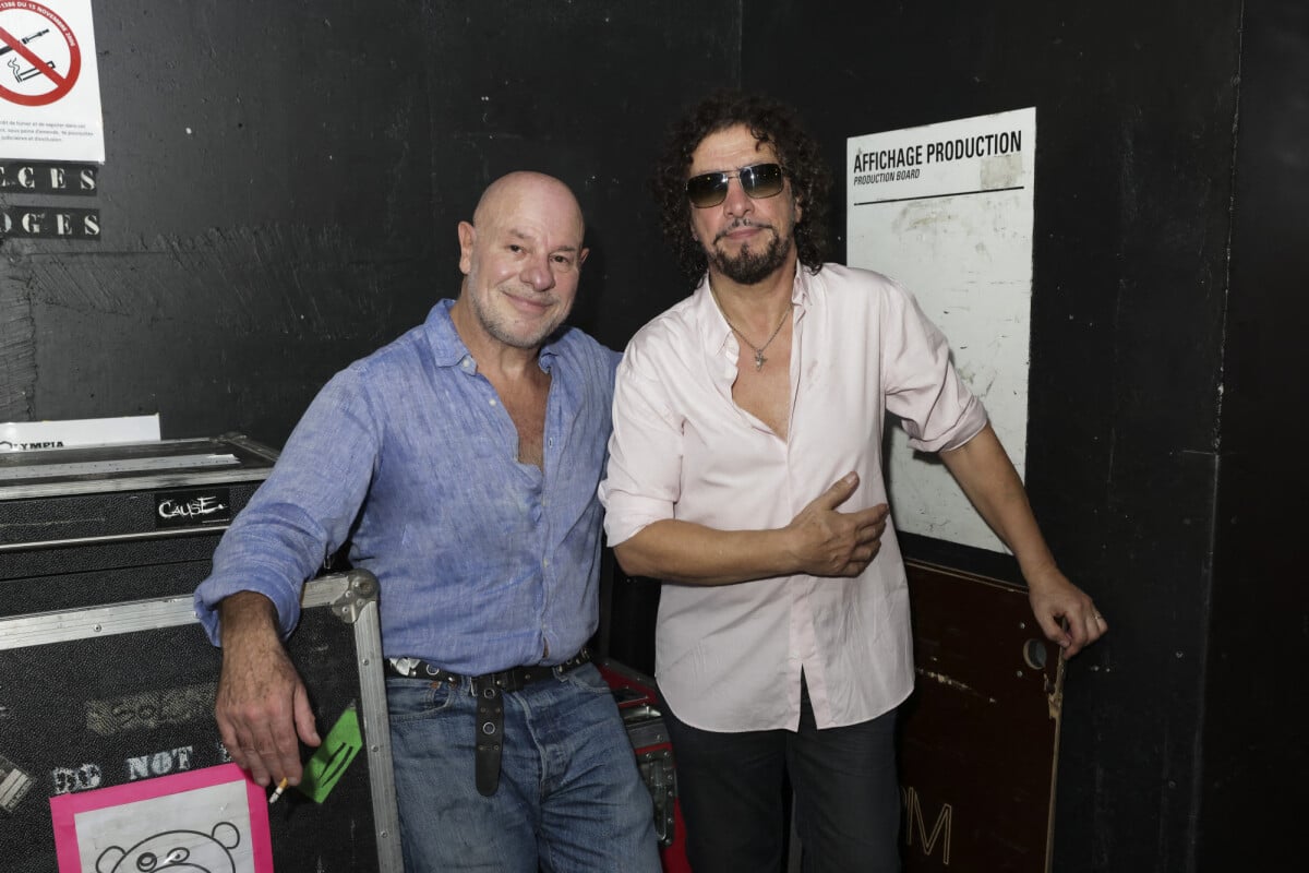 Photo : Exclusif - Bernie Bonvoisin, Norbert Krief (Nono) - Backstage - Le groupe Trust en ...