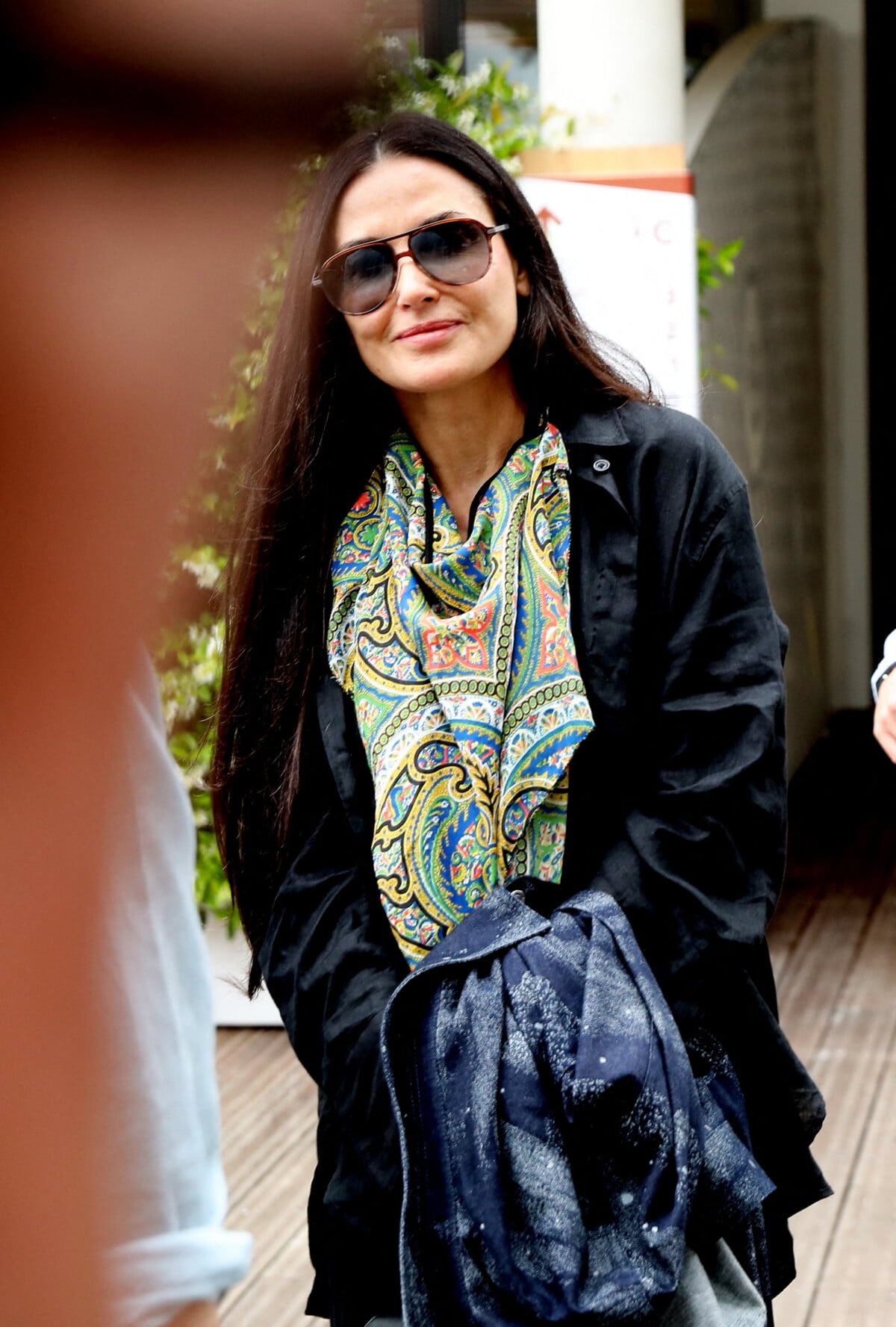 Photo : Demi Moore au village lors des Internationaux de France de ...