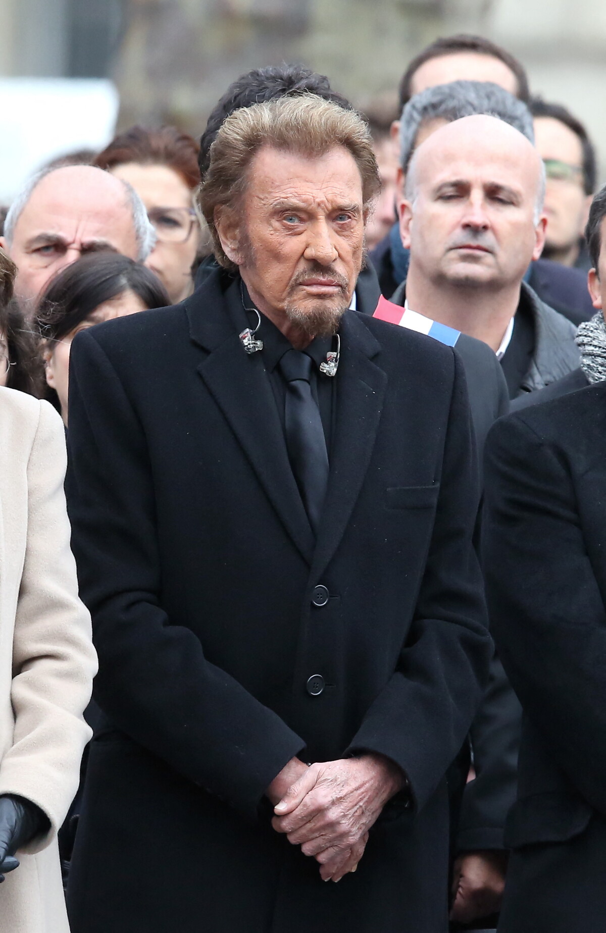 Photo : Johnny Hallyday - Hommage rendu aux victimes des attentats de ...
