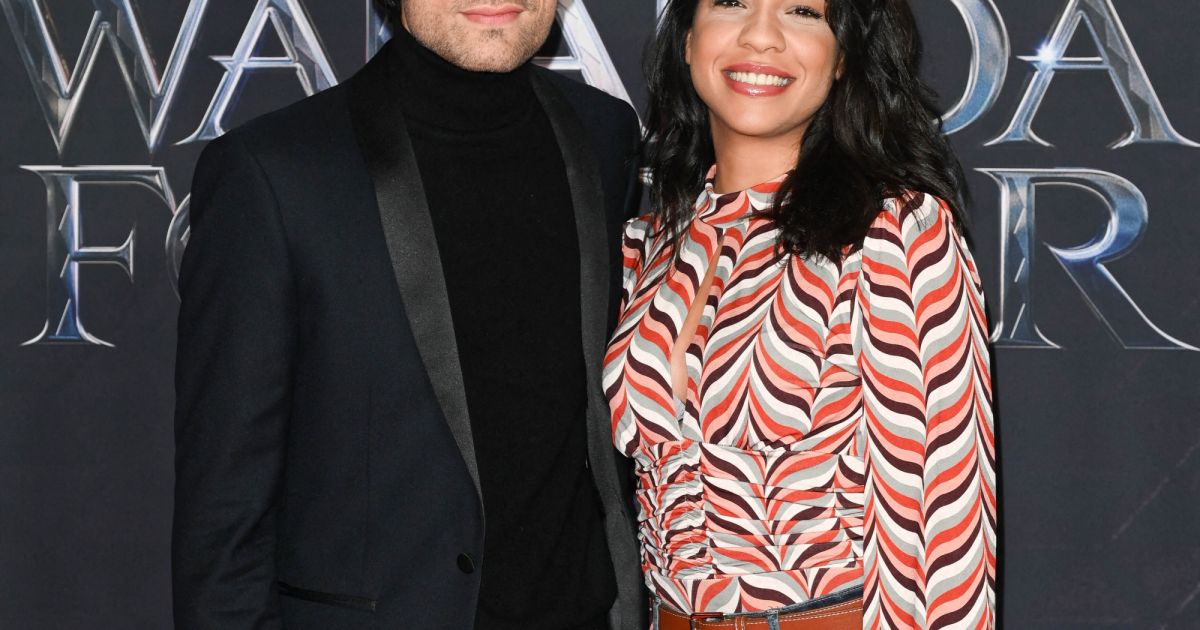 Tom Darmon et Sarah Fitri - Avant-première du film Black Panther ...